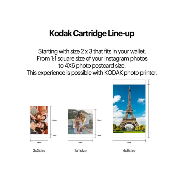 Kodak 4x6" Prints (80 Sheets) Film Cartridge Refill Photo Paper for Do ...