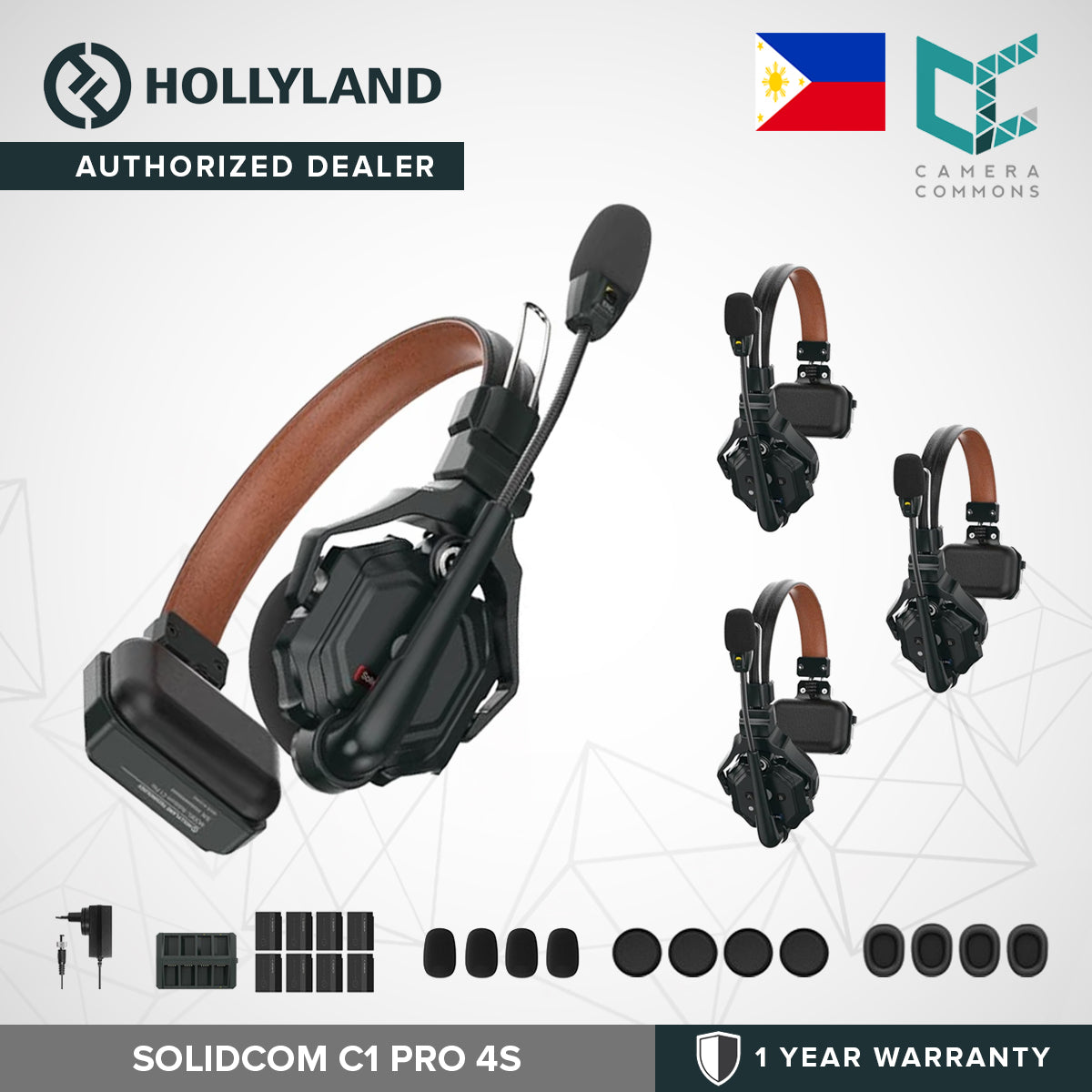 Hollyland Solidcom C1 Pro 4S 6S Full Duplex ENC Wireless Audio Interco ...