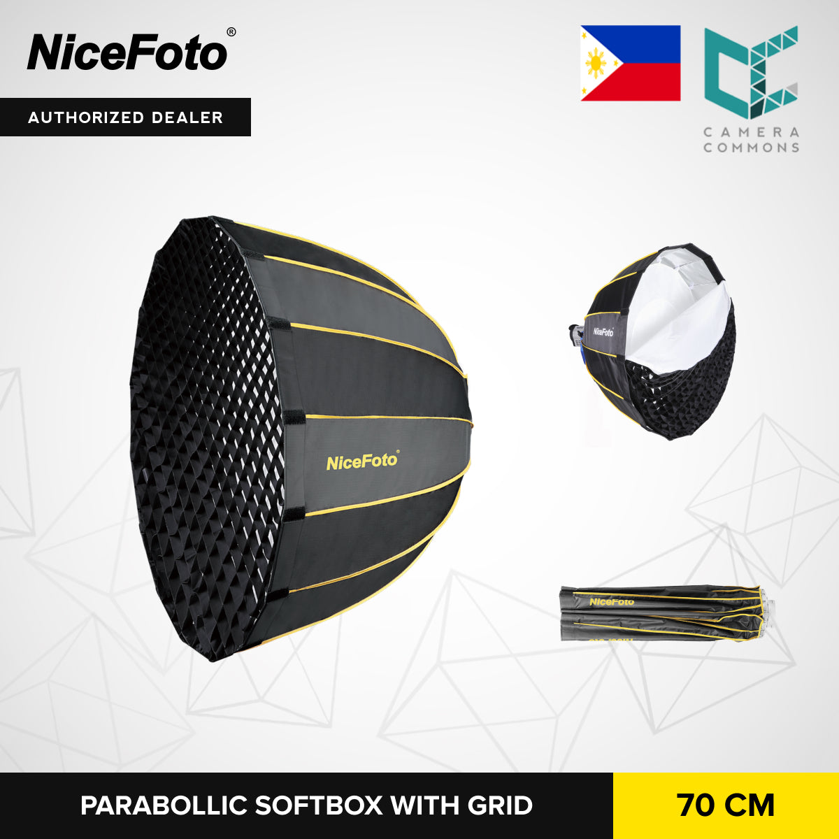 NiceFoto Quick Set-up Parabolic Soft Box LED professional LED video li ...